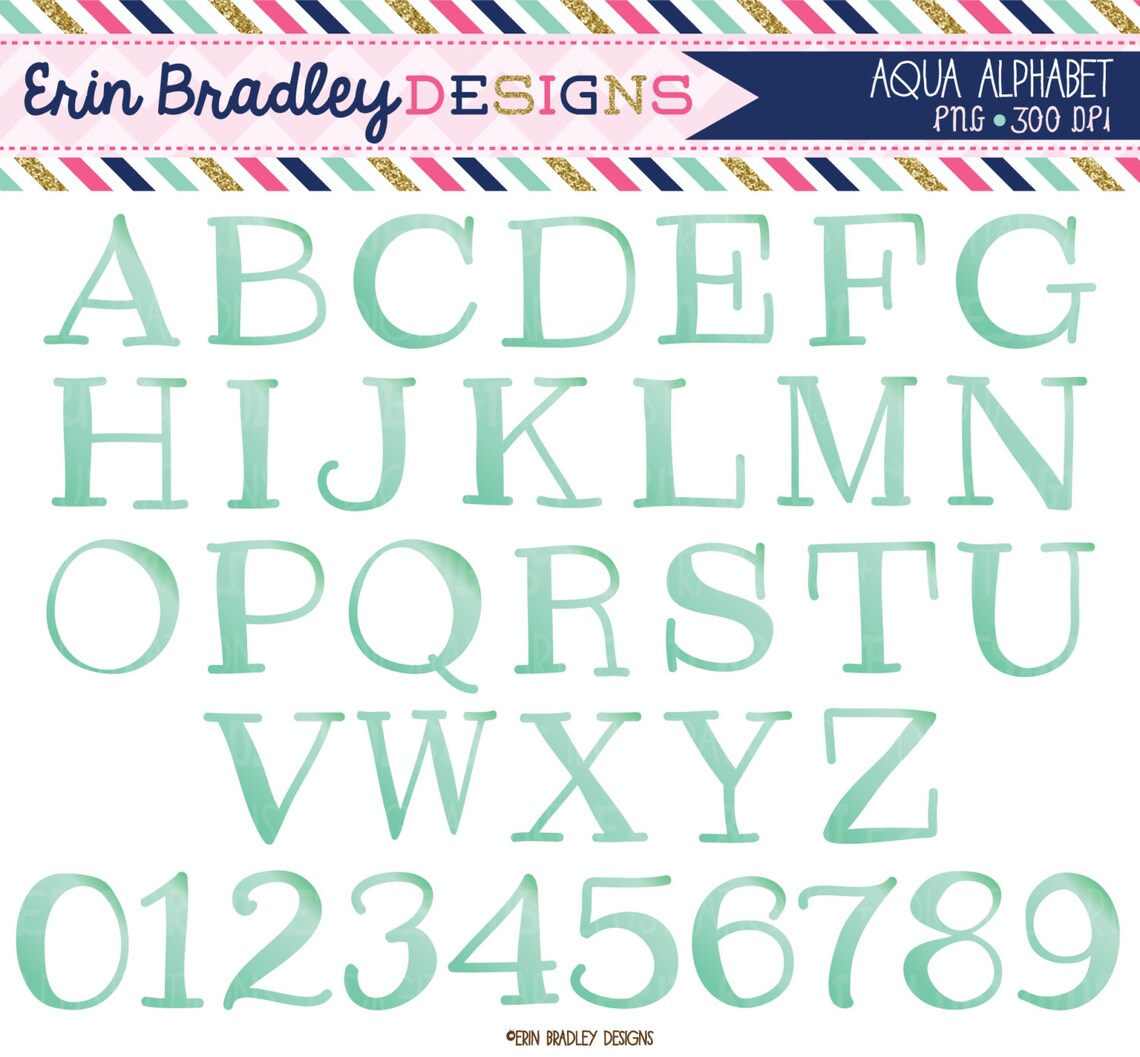 Alphabet Clipart Bundle Set Digital Scrapbooking Handrawn - Etsy