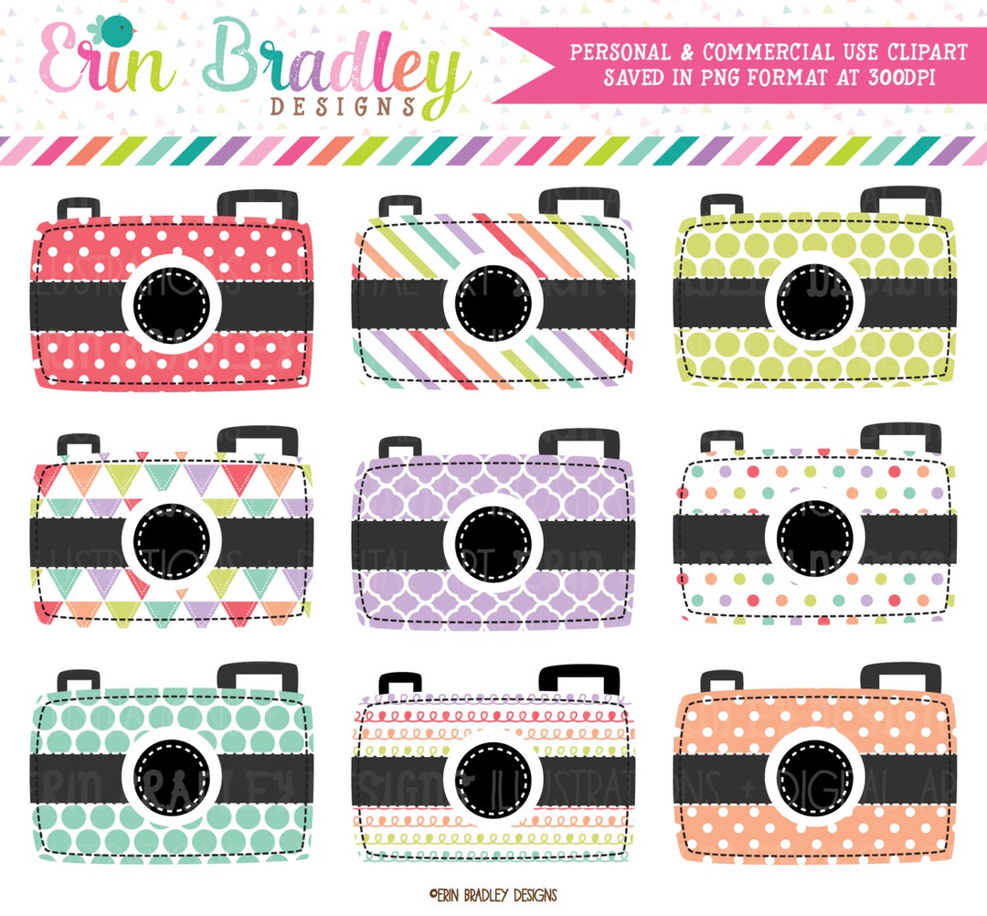 Clipart Cameras Photography Graphics Instant Download Commercial Use ...