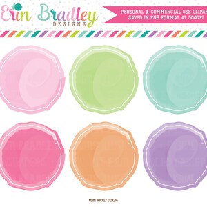 Digital Watercolor Circles Clipart Graphics Circle Frame Clip Art in ...