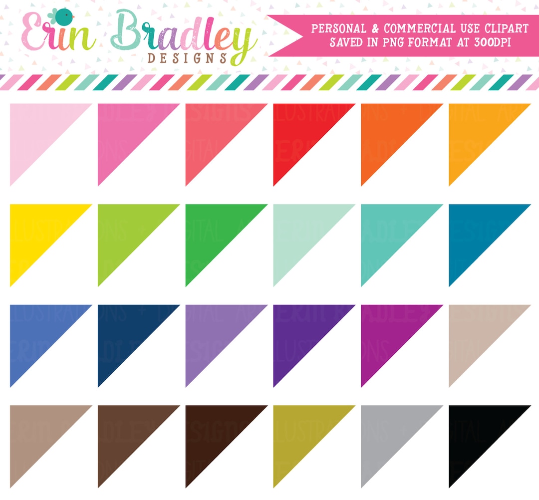 Corner Triangles Clipart Great to Use as Planner Graphics Personal ...