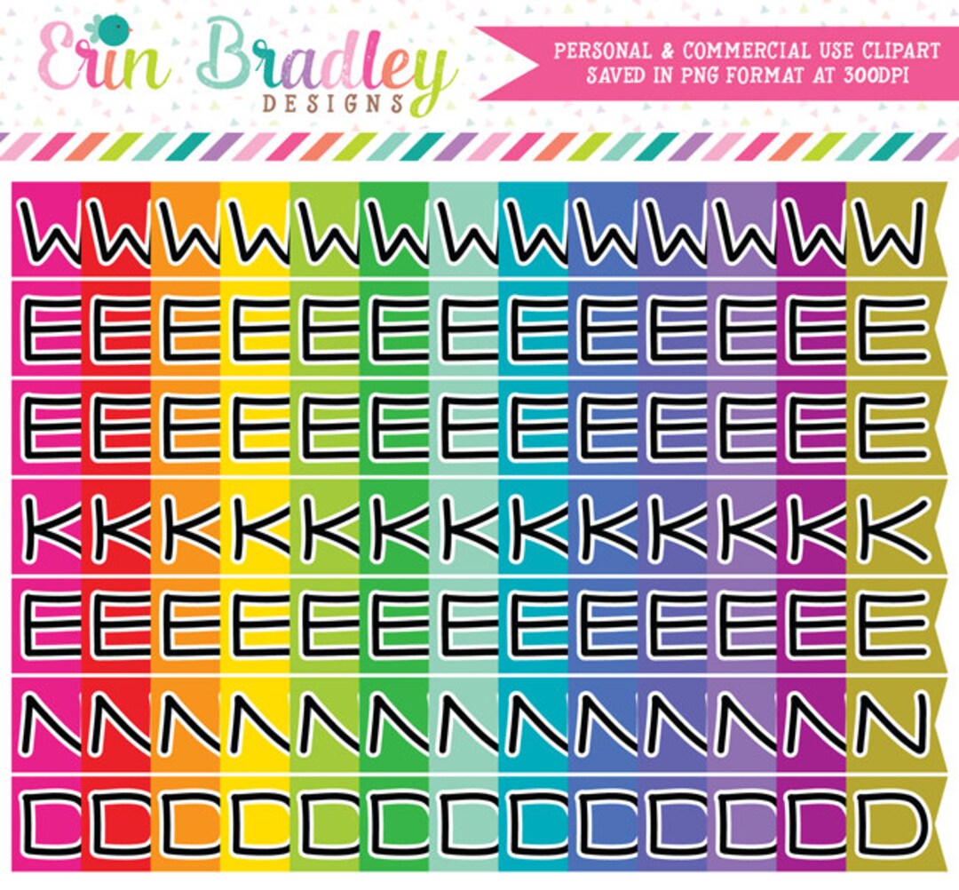 Vertical Weekend Banners Clipart, Planner Clip Art Graphics, Commercial ...