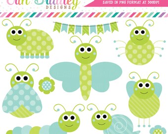 Cute Garden Bugs Clipart. Scrapbook Printable Insect Clip Art ...