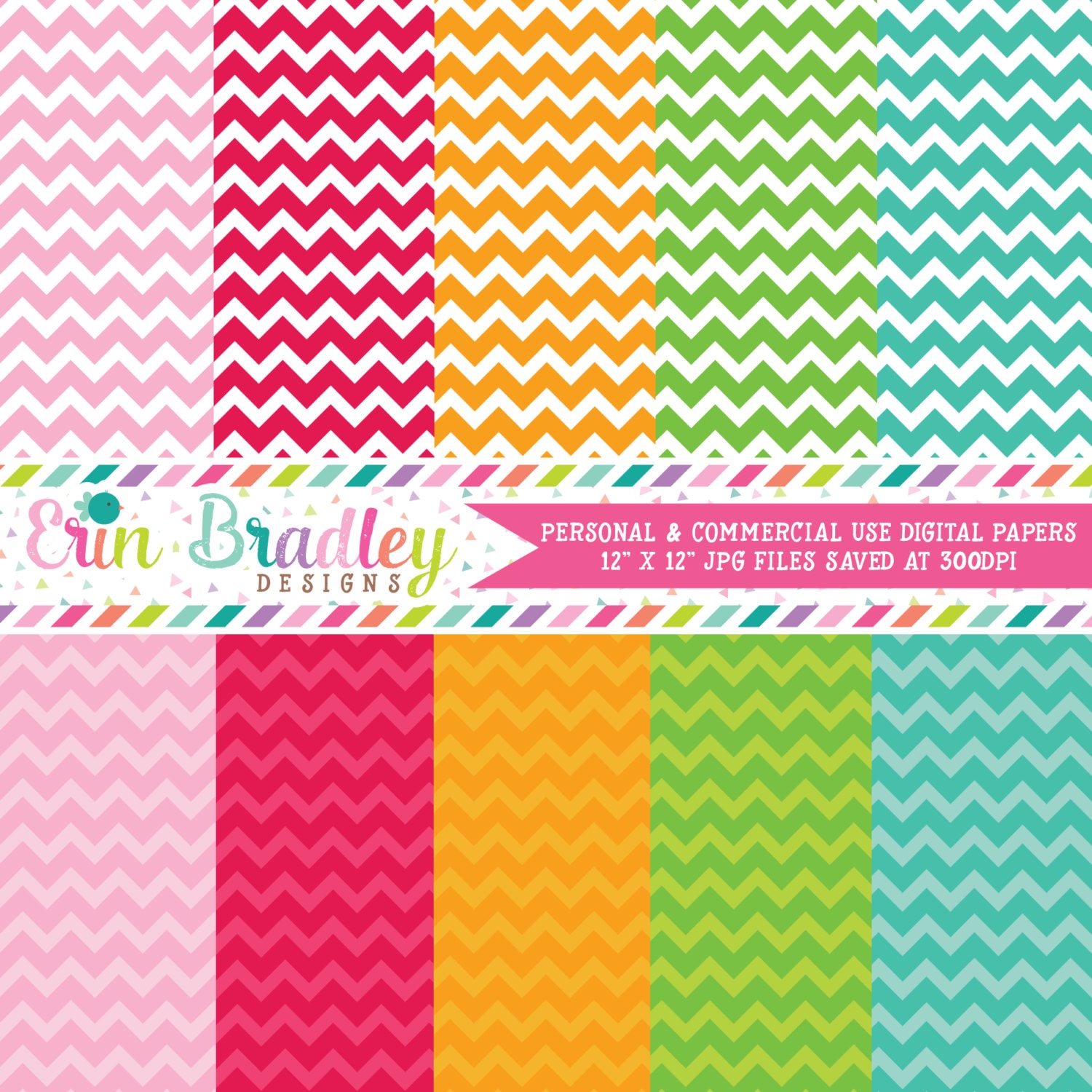Digital Paper Pack Personal and Commercial Use Colorful | Etsy