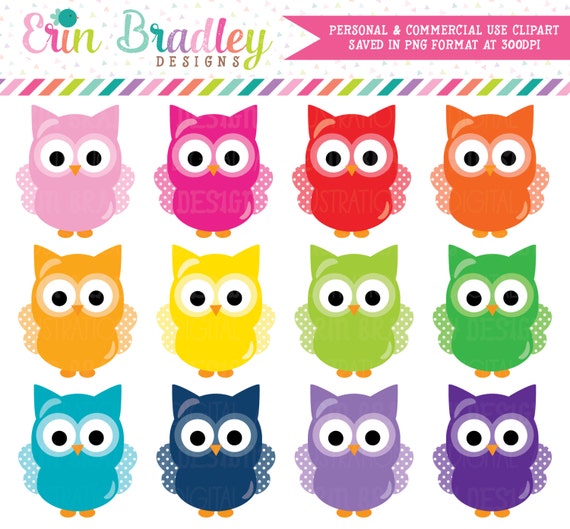 Owls Clipart Graphics Instant Download Commercial Use Animal Clip Art ...