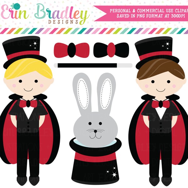 Magician Clipart - Etsy