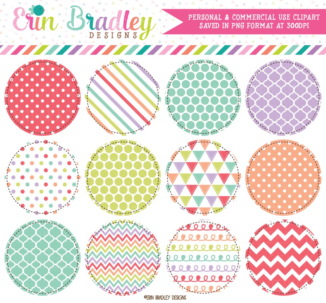Sugar Circle Clipart Frames Commercial Use Clip Art Graphics Digital ...