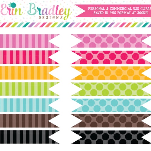 Digital Scrapbooking Flags Clipart Clip Art Personal and - Etsy