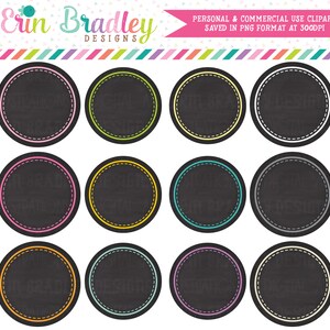 Chalkboard Circles Clipart Clip Art Personal & Commercial Use Digital ...