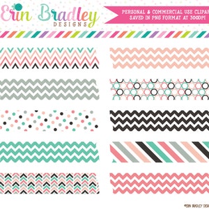 Digital Scrapbooking Clipart, Digital Washi Tape Clip Art Graphics ...