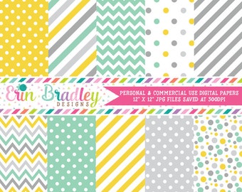 Yellow Aqua Gray - Etsy