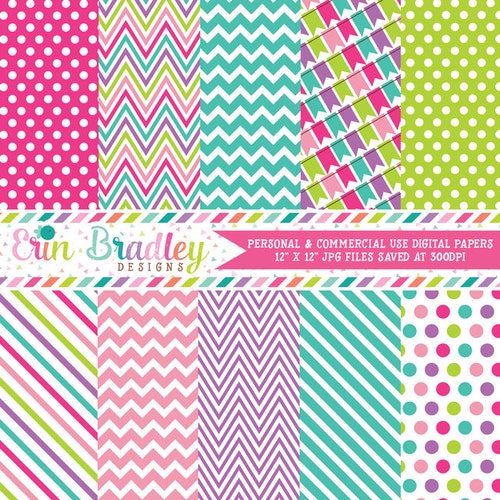 Rainbow Digital Paper Pack Rainbow Patterns Digital Scrapbook | Etsy
