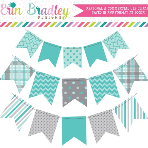 School Bunting Clipart Graphics Personal & Commercial Use - Etsy