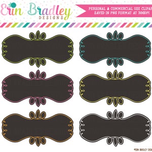 Doodle Frames Clipart, Instant Download Label Clipart Graphics, Clip ...