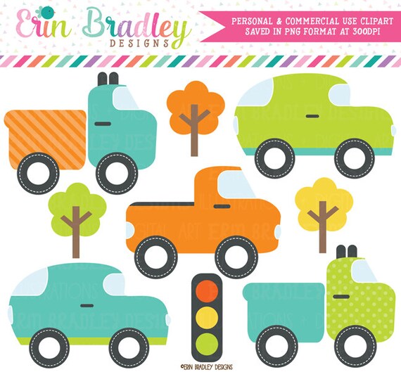 Boys Car & Truck Clipart Graphics Commercial Use Transportation Clip ...