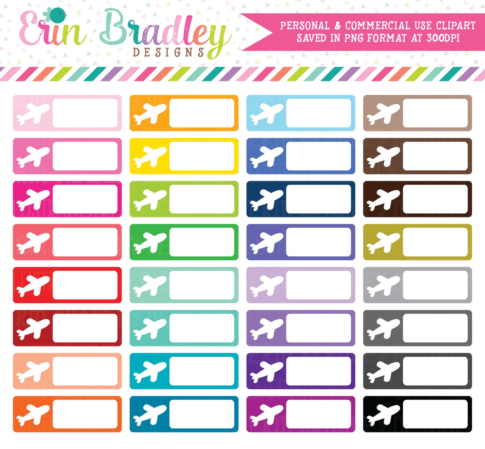 Travel Boxes Clipart Label Clip Art Graphics Personal & - Etsy