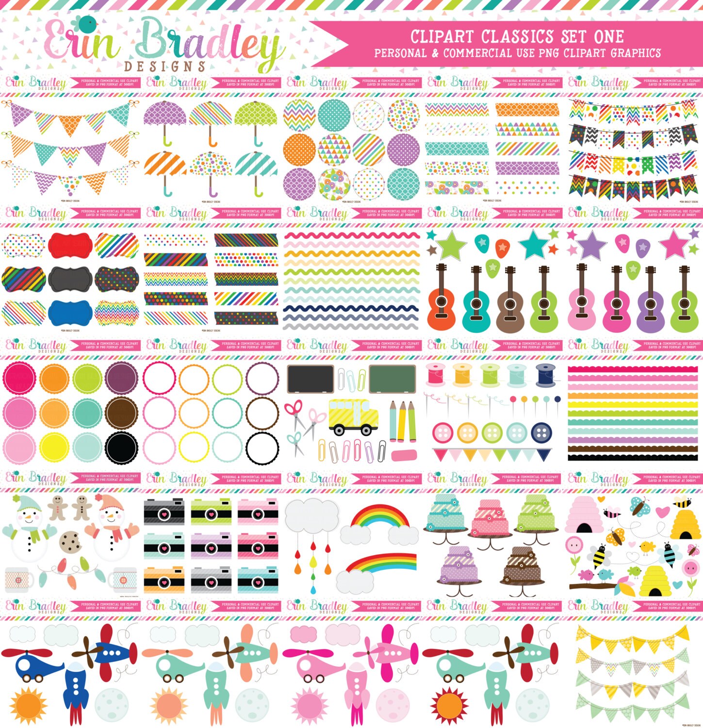 Clipart Bundle - 100 Sets Personal & Commercial Use Clip Art Graphics ...