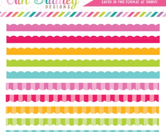 Digital Scrapbooking Clipart Clip Art Scalloped Borders With | Etsy