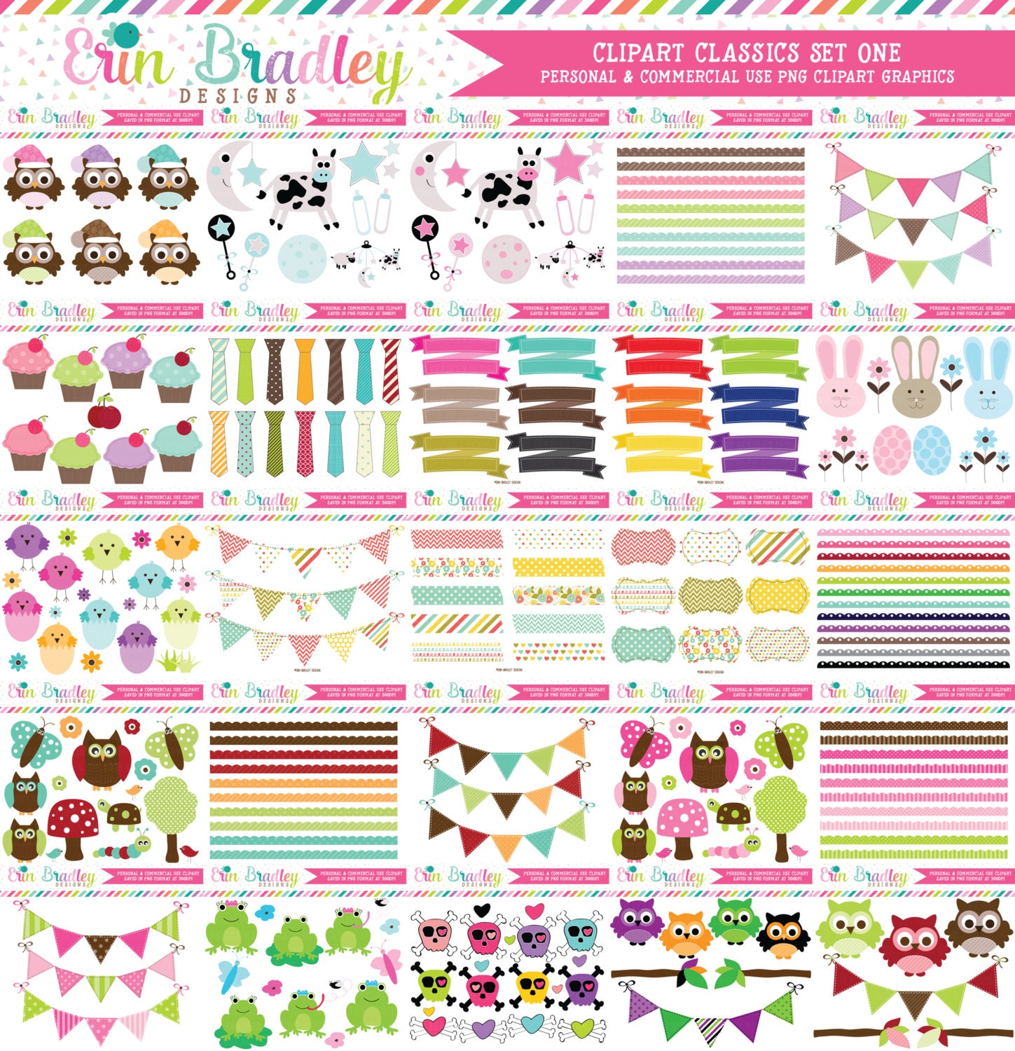 Clipart Bundle 100 Sets Personal & Commercial Use Clip Art | Etsy
