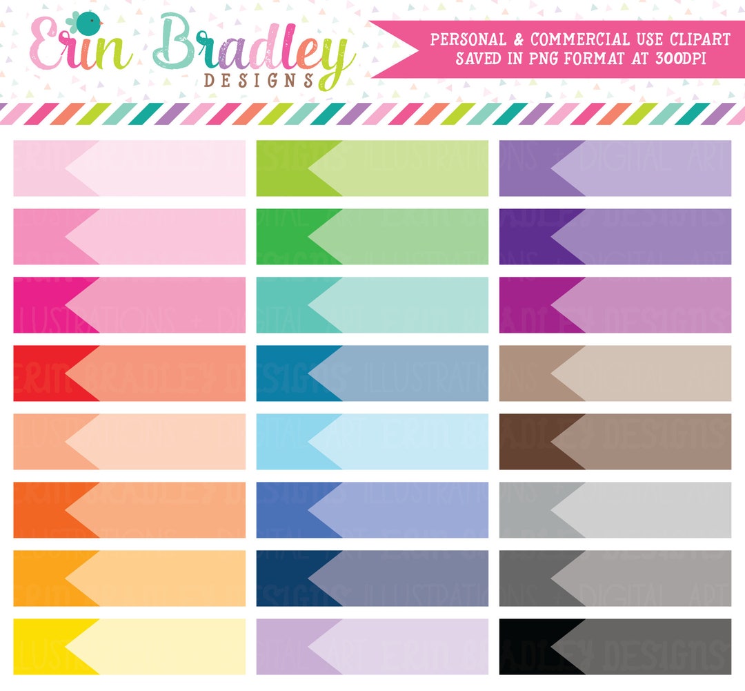 Ombre Clipart Labels Clip Art Graphics Personal & Commercial OK - Etsy