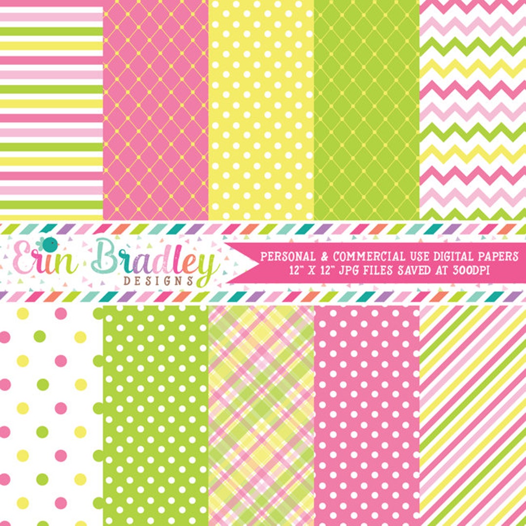 Digital Paper Pack Personal and Commercial Use Summertime Fun - Etsy