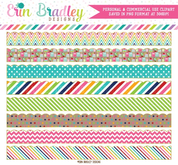 School Borders Clipart Patterned Clip Art Graphics Digital Scrapbooking ...