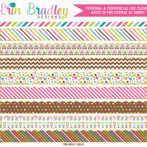 Easter Borders Clipart Patterned Clip Art Graphics Digital Scrapbooking ...