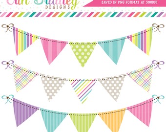 School Bunting Clipart Graphics Personal & Commercial Use Banner Flag ...