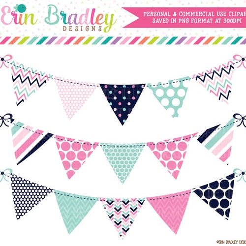 School Bunting Clipart Graphics Personal & Commercial Use - Etsy