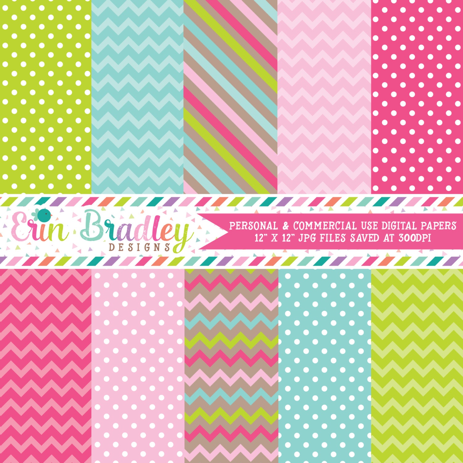 Colorful Polka Dots And Stripes