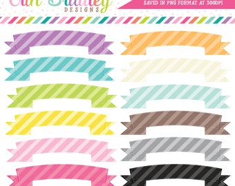 Ribbon Banner Clip Art Digital Clipart Instant Download - Etsy