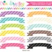 Ribbon Banner Clipart Graphics Striped Frames Instant Download Clip Art ...
