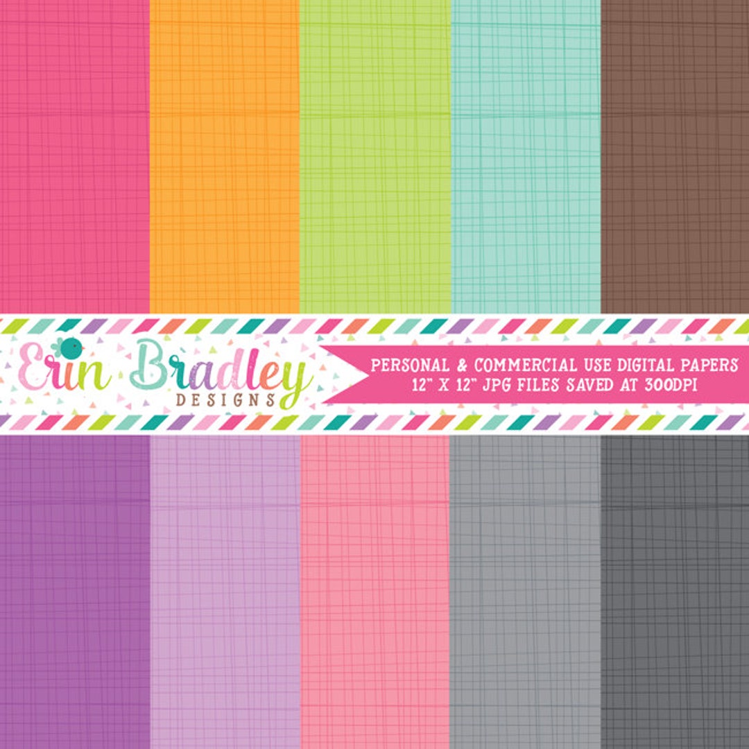Digital Paper Pack Personal and Commercial Use Rainbow Criss - Etsy