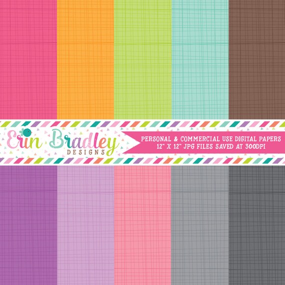 Digital Paper Pack Personal and Commercial Use Rainbow Criss Cross ...