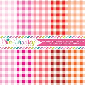 Buffalo Check Digital Paper Pack - 40 Colors - Instant Download ...