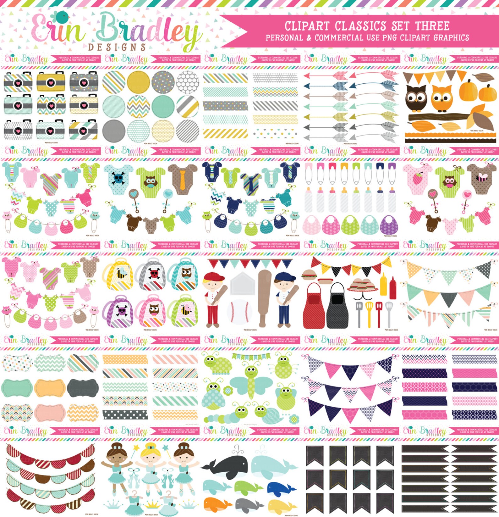 Clipart Bundle - 100 Sets Personal & Commercial Use Clip Art Graphics ...