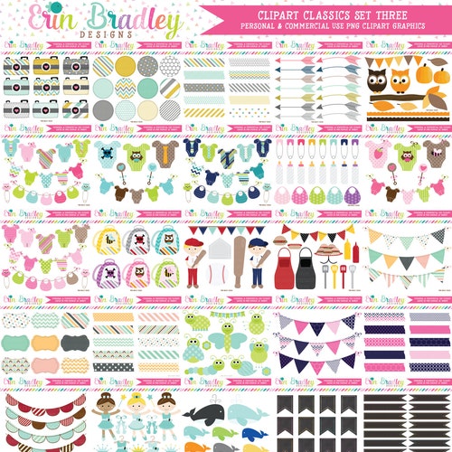 Clipart Bundle 100 Sets Personal & Commercial Use Clip Art - Etsy