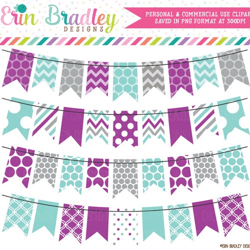 School Bunting Clipart Graphics Personal & Commercial Use - Etsy