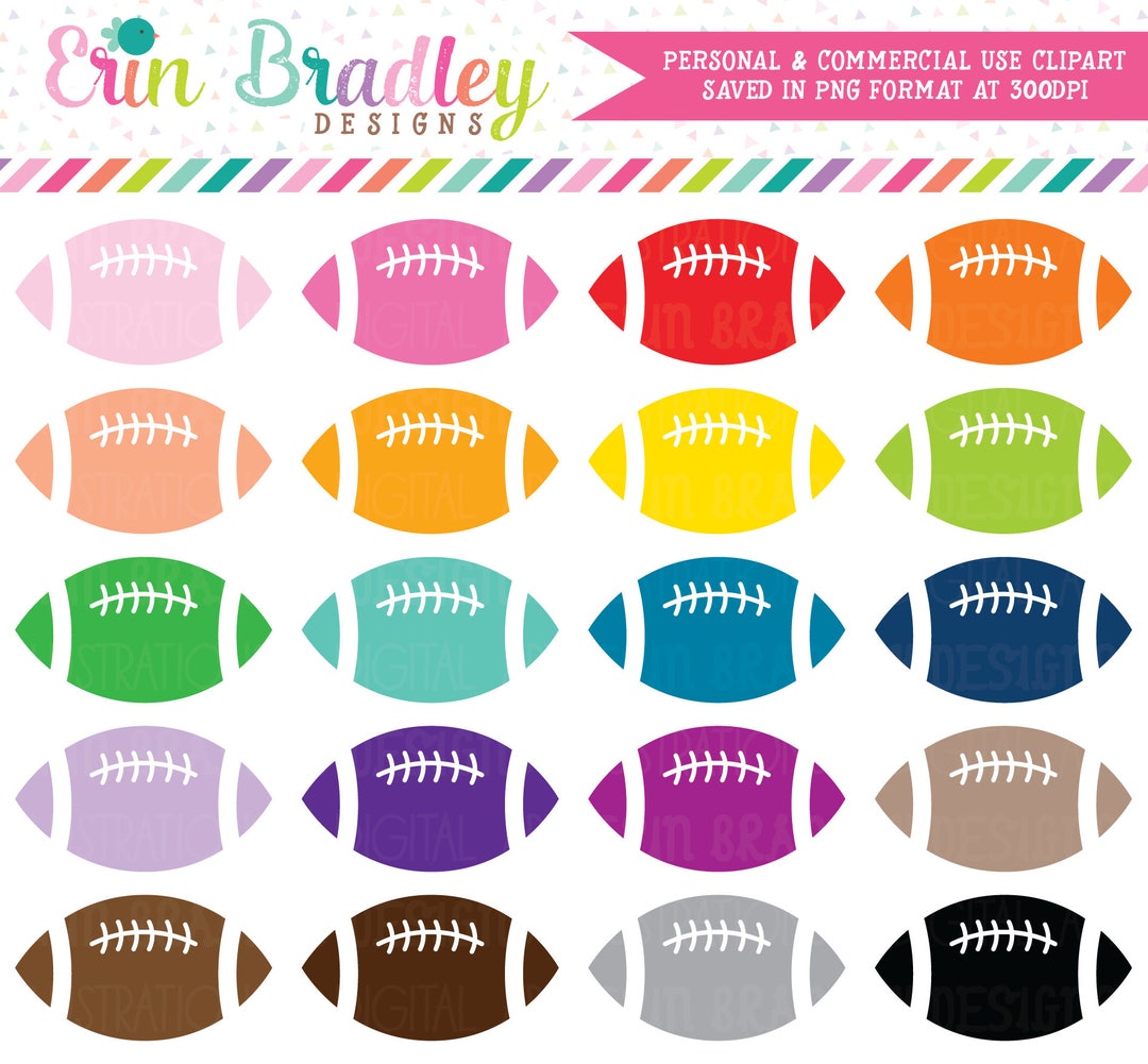 Football Clipart, Sports Clip Art Graphics, Planner Clipart, Personal ...