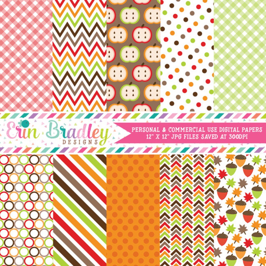 Fall Digital Paper Pack Commercial Use Instant Download - Etsy