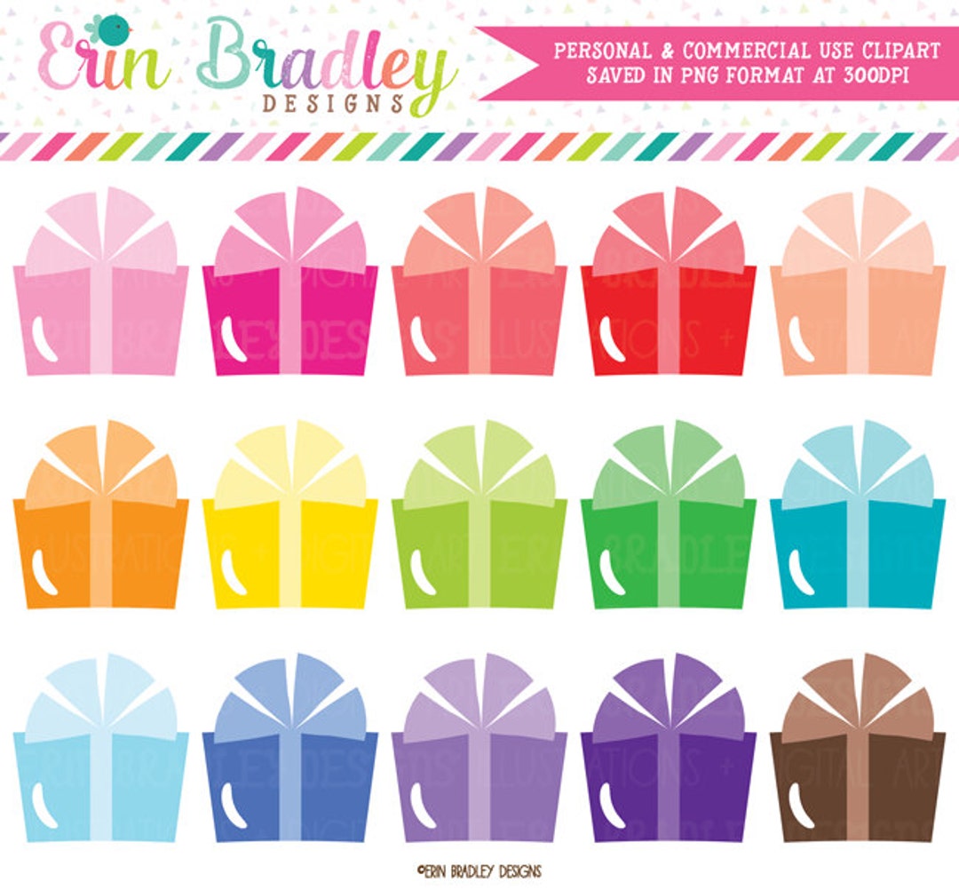 Present Clipart Gift Birthday or Holiday Clip Art Graphics Personal ...