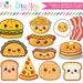 Yummy Foods Clipart, Fast Food Clip Art, Kawaii Food Clip Art Graphics ...