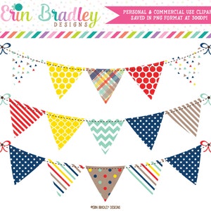 Craft Bunting Clipart Banner Flag Graphics Personal & Commercial Use ...