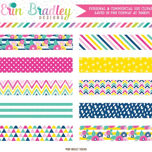 Vintage Cowboy Washi Tape Digital Clip Art Graphic Download - Etsy