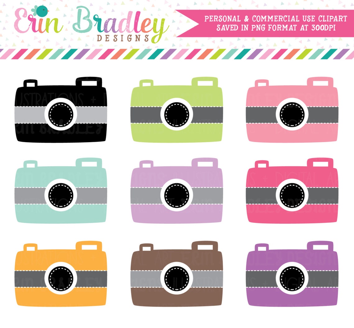 Camera Clip Art Clipart Photography Graphics for Personal & - Etsy
