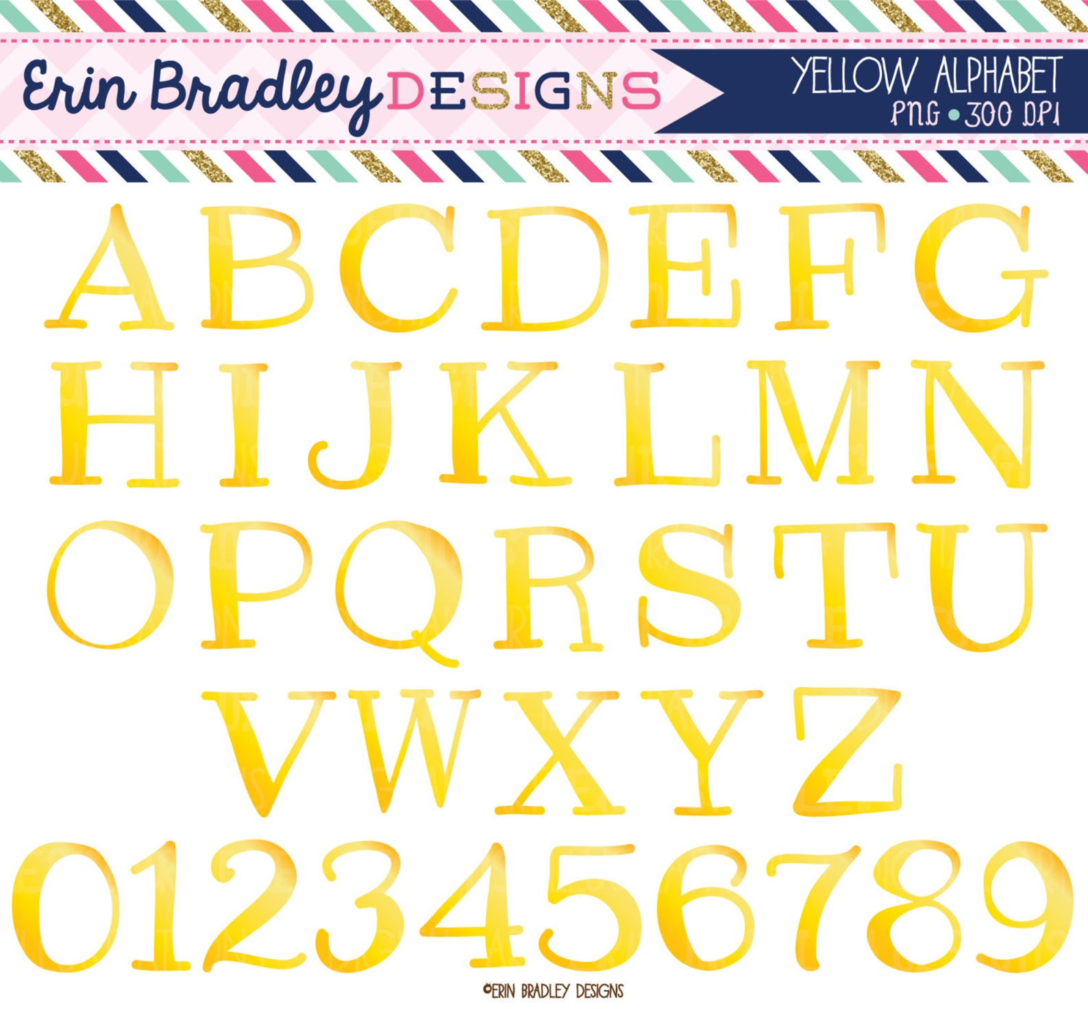 Alphabet Clipart Bundle Set Digital Scrapbooking Handrawn | Etsy