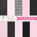 Pink and Black Digital Papers Set Printable Papers Personal ...