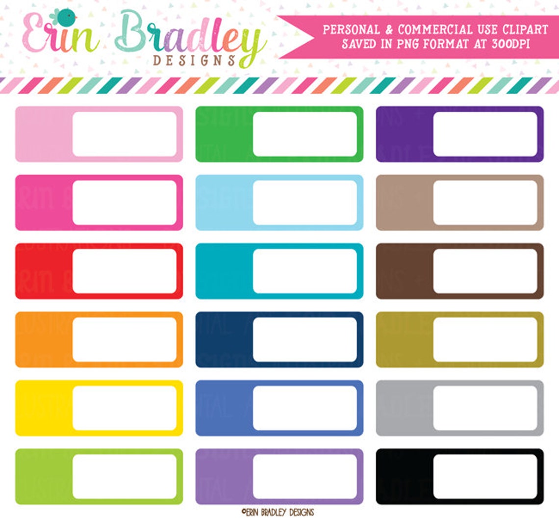 Rectangle Side Boxes Clipart Graphics Personal & Commercial Use Shape ...