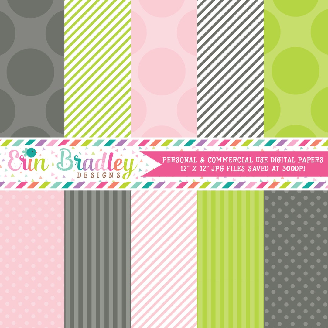 Digital Papers Digital Scrapbooking Personal and Commercial Use Pink ...