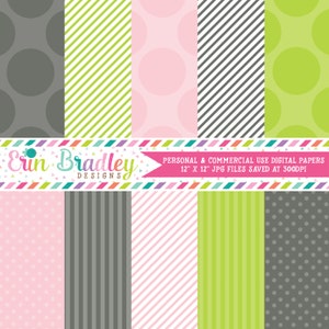 Digital Papers Digital Scrapbooking Personal and Commercial Use Pink ...