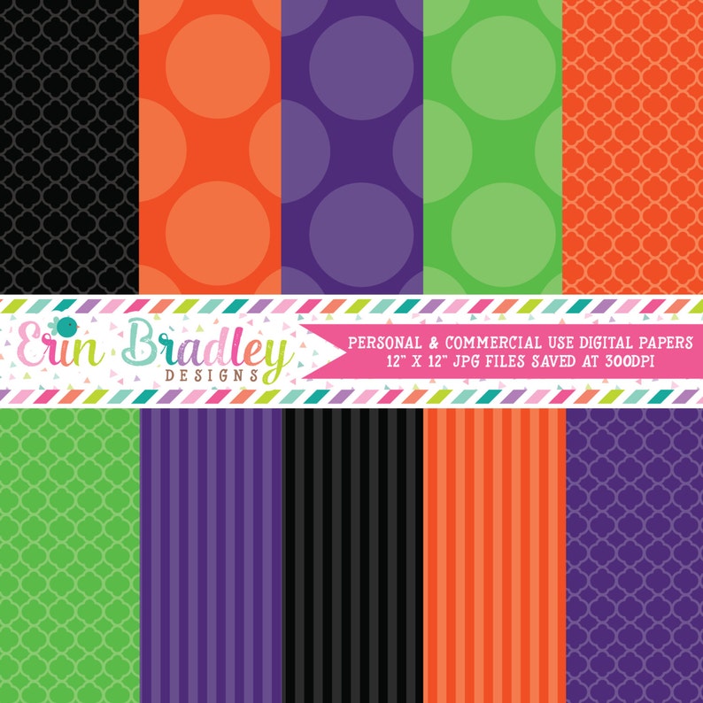 Halloween Digital Paper Pack Personal & Commercial Use Digital - Etsy